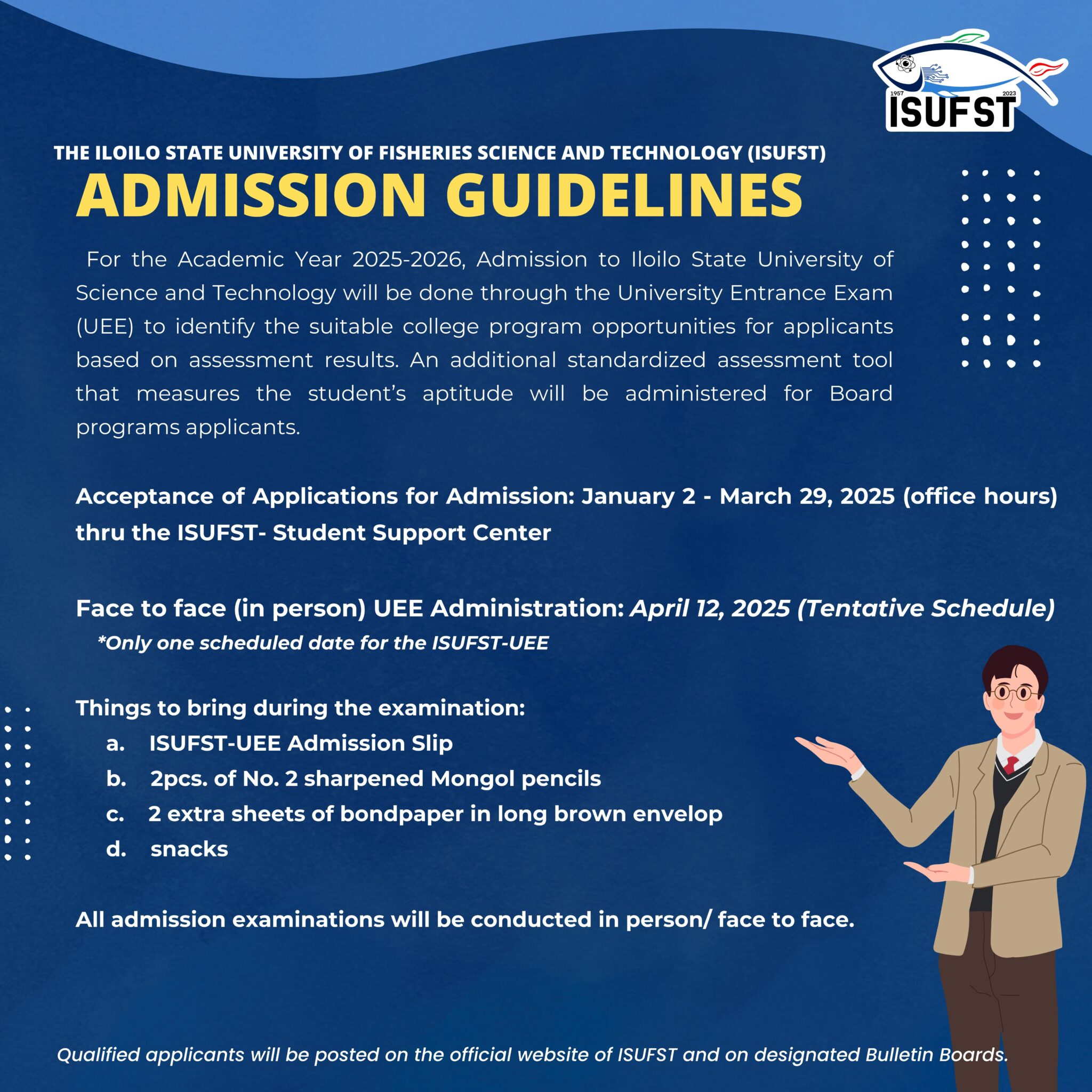 Admission Requirements – ISUFST