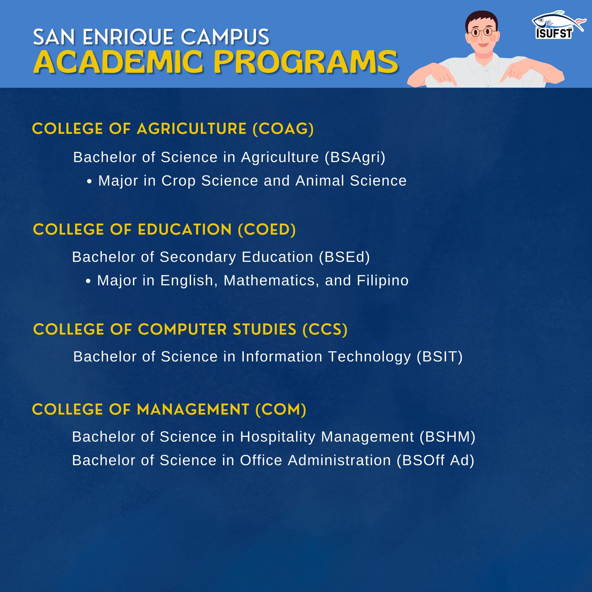 Admission Requirements – ISUFST
