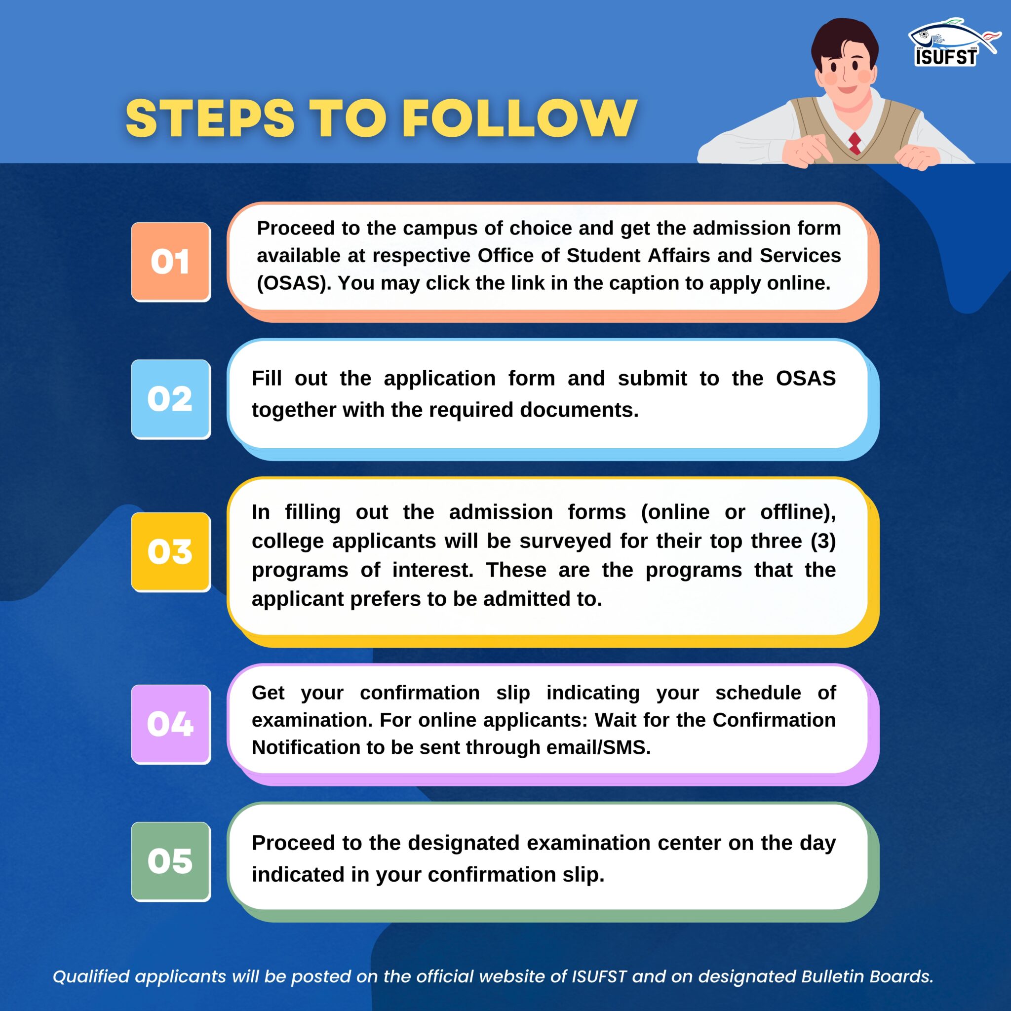 Admission Requirements – ISUFST